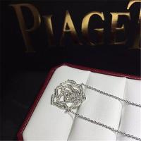 China Piaget  full diamonds of double hollow rose necklace 18kt  gold  with white gold or yellow gold or rose gold for sale