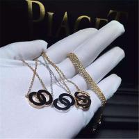 China Piaget diamonds of double ring necklace 18kt  gold  with white gold or yellow gold or pink gold for sale