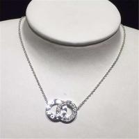 China Piaget diamonds of double ring necklace 18kt  gold  with white gold or yellow gold or pink gold for sale