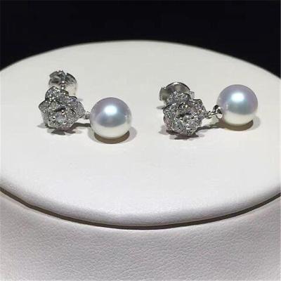 China Piaget  full diamonds of rose pearl earrings 18kt  gold  with white gold or yellow gold or pink gold for sale