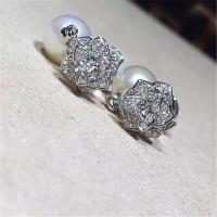 China Piaget  full diamonds of rose pearl earrings 18kt  gold  with white gold or yellow gold or pink gold for sale