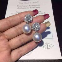 China Piaget  full diamonds of rose pearl earrings 18kt  gold  with white gold or yellow gold or pink gold for sale