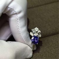 China Piaget full diamonds tanzanite rose  ring of 18kt gold  with white gold for sale