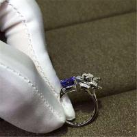 China Piaget full diamonds tanzanite rose  ring of 18kt gold  with white gold for sale