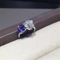 China Piaget full diamonds tanzanite rose  ring of 18kt gold  with white gold for sale