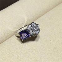 China Piaget full diamonds tanzanite rose  ring of 18kt gold  with white gold for sale