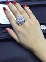 China Piaget  full diamonds rose ring 18kt gold  with white gold or yellow gold for sale