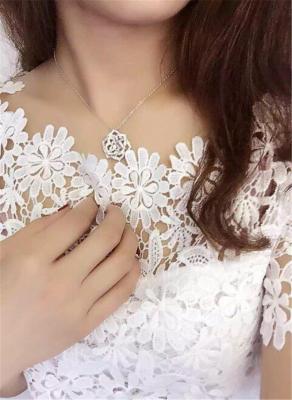 China Piaget  full diamonds of  hollow rose necklace 18kt  gold  with white gold or yellow gold or pink gold for sale