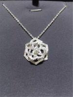 China Piaget  full diamonds of  hollow rose necklace 18kt  gold  with white gold or yellow gold or pink gold for sale