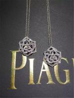 China Piaget  full diamonds of  hollow rose necklace 18kt  gold  with white gold or yellow gold or pink gold for sale