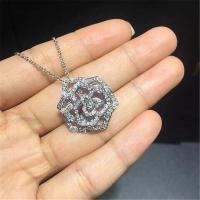 China Piaget  full diamonds of  hollow rose necklace 18kt  gold  with white gold or yellow gold or pink gold for sale