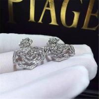 China Piaget  full  diamonds of hollow  rose earring 18kt gold  with white gold or yellow gold for sale