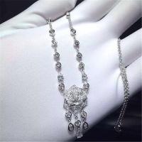 China Piaget full diamonds  rose necklace of 18kt gold  with yellow gold or white gold for sale