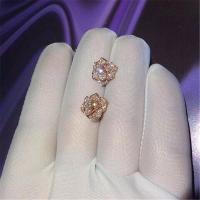 China Piaget  mini of  full diamonds rose earring 18kt gold  with white gold or yellow gold or pink gold for sale
