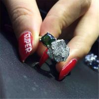 China Piaget  full diamonds green tourmaline rose  ring of 18kt gold  with yellow gold or white gold for sale