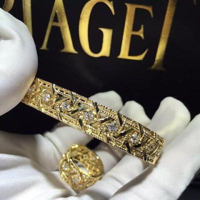 China diamonds of rattan plaid ring 18kt gold  with yellow gold for sale