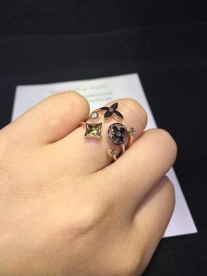 China diamonds of three color classic logo ring 18kt gold  with white gold for sale