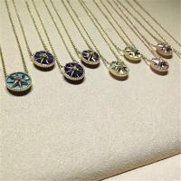 China diamonds of star disk necklace 18kt gold  with yellow gold or white gold for sale