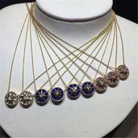 China diamonds of star disk necklace 18kt gold  with yellow gold or white gold for sale
