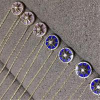 China diamonds of star disk necklace 18kt gold  with yellow gold or white gold for sale