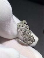 China Diamond Ring Enchanted Lotus 18K White Gold Ring with Natural Diamonds J1FK02Z00W for sale