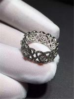China Diamond Ring Enchanted Lotus 18K White Gold Ring with Natural Diamonds J1FK02Z00W for sale