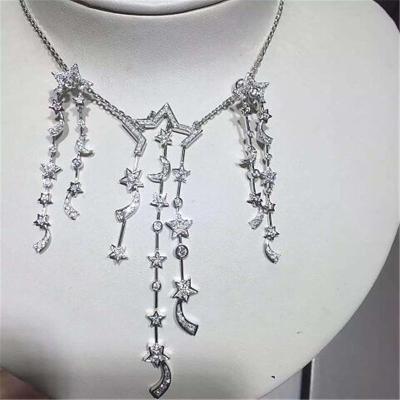 China Luxury Brand Jewelry diamonds of comet necklace 18kt gold  with yellow gold or white gold for sale