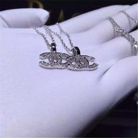China Luxury full diamonds of classic logo necklace 18kt gold  with yellow gold or white gold for sale