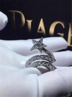 China Luxury Brand Jewelry Full diamonds of comet ring 18kt gold  with yellow gold or white gold for sale