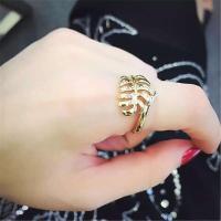 China feather ring 18kt gold  with yellow gold for sale