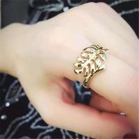 China feather ring 18kt gold  with yellow gold for sale