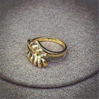 China feather ring 18kt gold  with yellow gold for sale