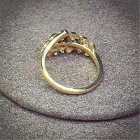 China feather ring 18kt gold  with yellow gold for sale