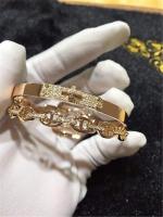 China diamonds of double ring bracelet 18kt gold  with white gold or yellow gold for sale