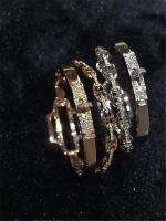 China diamonds of double ring bracelet 18kt gold  with white gold or yellow gold for sale