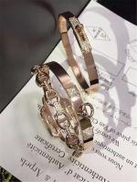 China diamonds of double ring bracelet 18kt gold  with white gold or yellow gold for sale