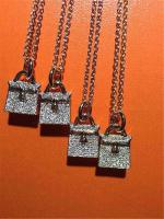 China full diamonds of kelly bag necklace 18kt gold  with white gold or yellow gold for sale