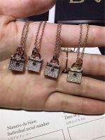 China full diamonds of kelly bag necklace 18kt gold  with white gold or yellow gold for sale