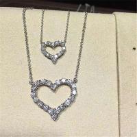 China full diamonds love necklace 18kt gold  with white gold or yellow gold or pink   gold for sale