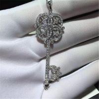 China full diamonds key necklace 18kt gold  with white gold or yellow gold for sale