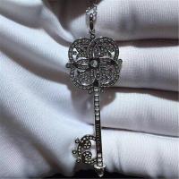 China full diamonds key necklace 18kt gold  with white gold or yellow gold for sale