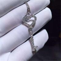 China full diamonds of mini love key necklace 18kt gold  with yellow gold or white gold for sale