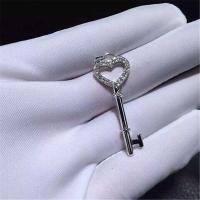 China full diamonds of mini love key necklace 18kt gold  with yellow gold or white gold for sale