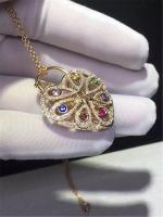 China full diamonds of seven colour love key necklace 18kt gold  with yellow gold or white gold or pink gold for sale