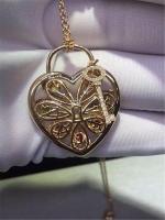 China full diamonds of seven colour love key necklace 18kt gold  with yellow gold or white gold or pink gold for sale
