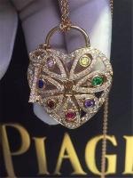 China full diamonds of seven colour love key necklace 18kt gold  with yellow gold or white gold or pink gold for sale
