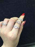 China full diamonds of bowknot ring 18kt gold  with yellow gold or white gold or pink gold for sale