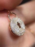 China diamonds  key necklace 18kt gold  with yellow gold or white gold or pink gold for sale