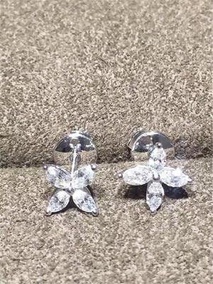 China full  diamonds earring 18kt  gold  with white gold or yellow gold or pink gold for sale
