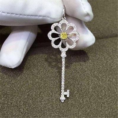 China yellow diamonds  key of 18kt gold  with yellow gold or white gold or pink gold for sale